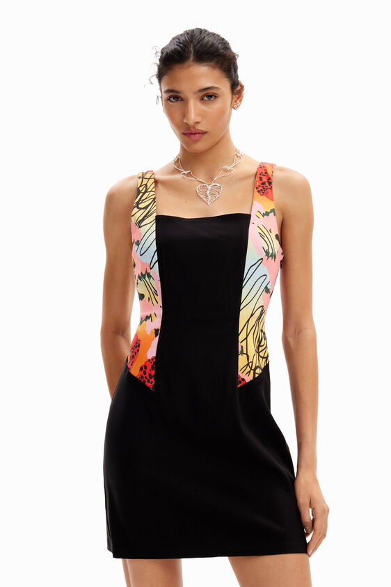 Desigual Print Side Panel Dress – Honeys Fashions